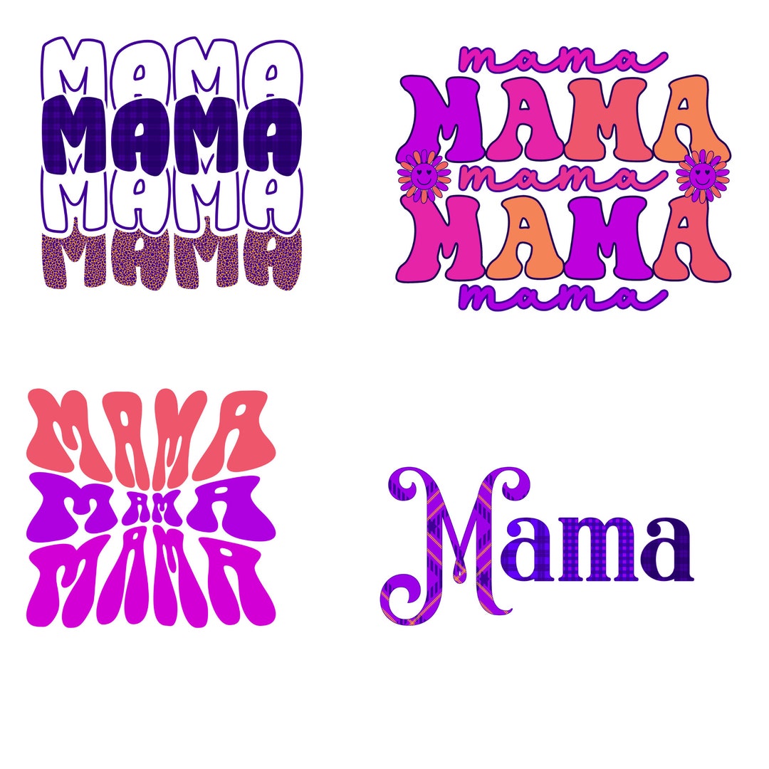 Mama Png, Png Mom Png , Boho Mama Png, Groovy Png, Mama Wavy Text Png ...