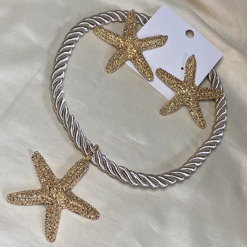 Stunning Chunky Starfish Jewellery Set Necklace Earrings - Etsy