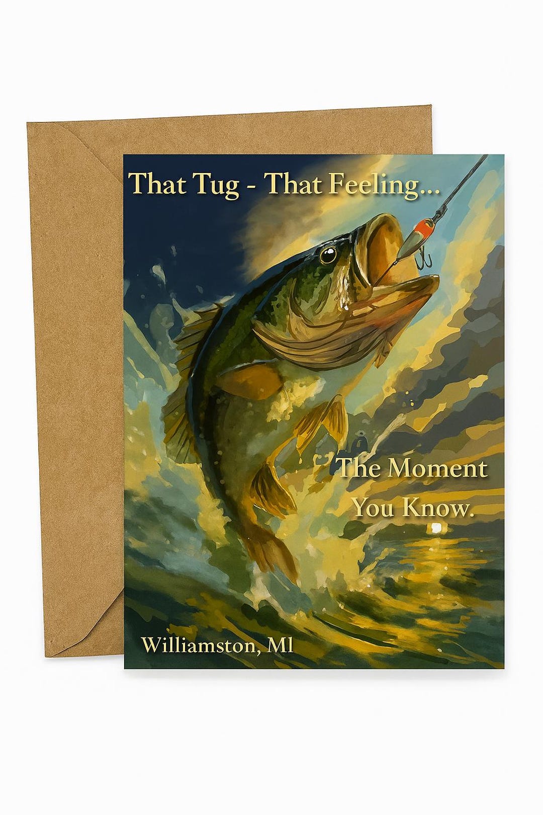 Printable Fishing Card – That Tug, That Feeling – Hookset Art for ...
