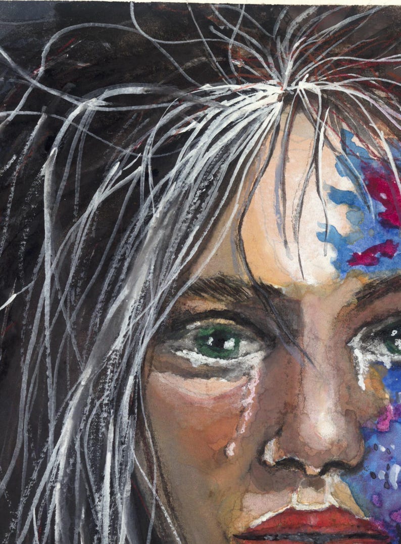 Masks We Wear Dual Identity Watercolor Painting - Etsy