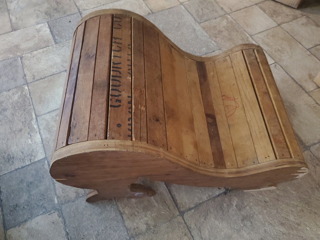 Wooden Vintage Gout Stool, Goodrich Co. - Etsy