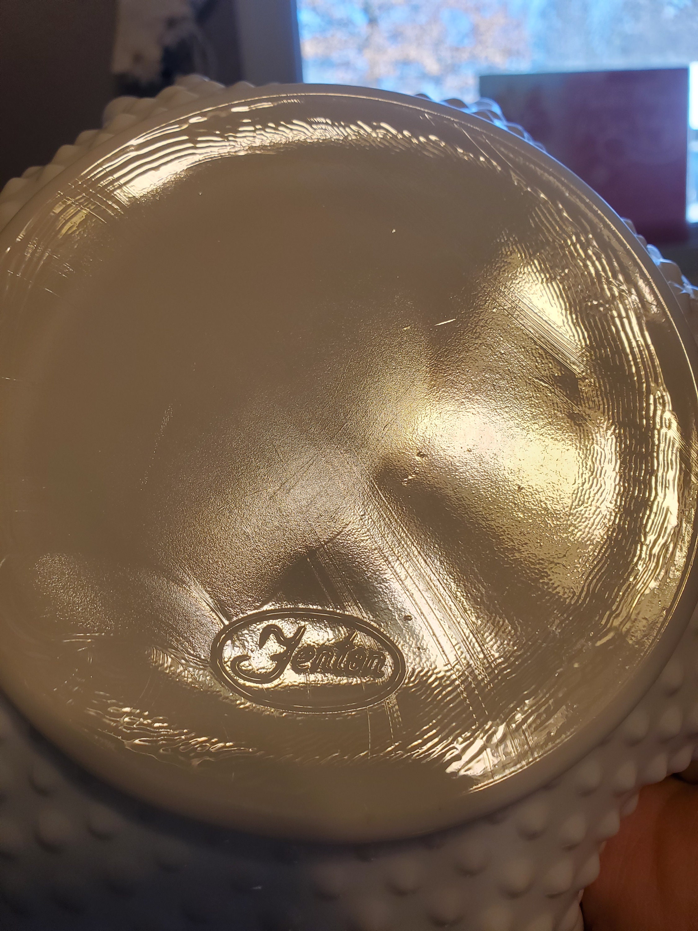 Fenton White Milk Hotmail Ruffled Edge Candy Dish - Etsy