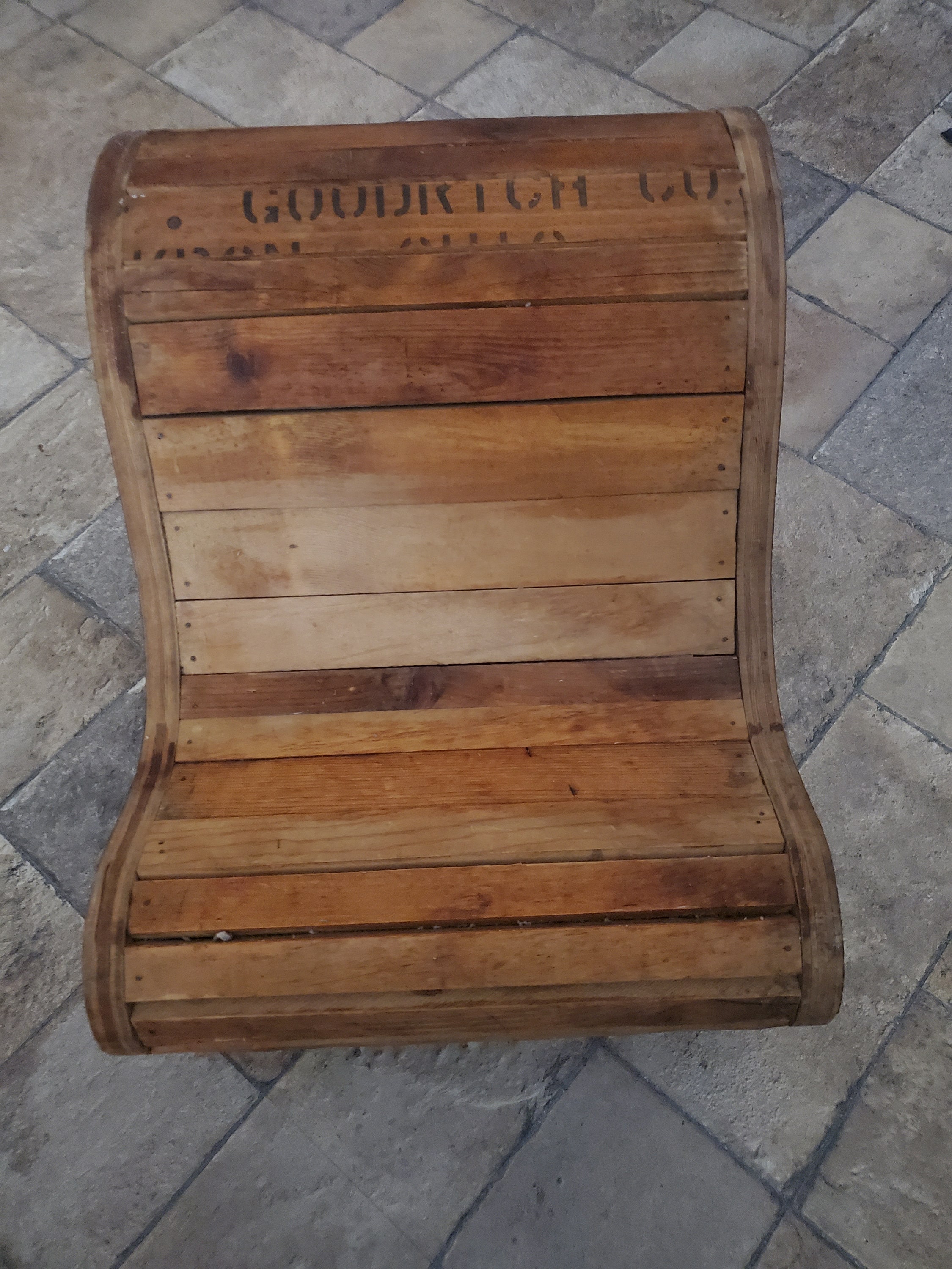 Wooden Vintage Gout Stool, Goodrich Co. - Etsy