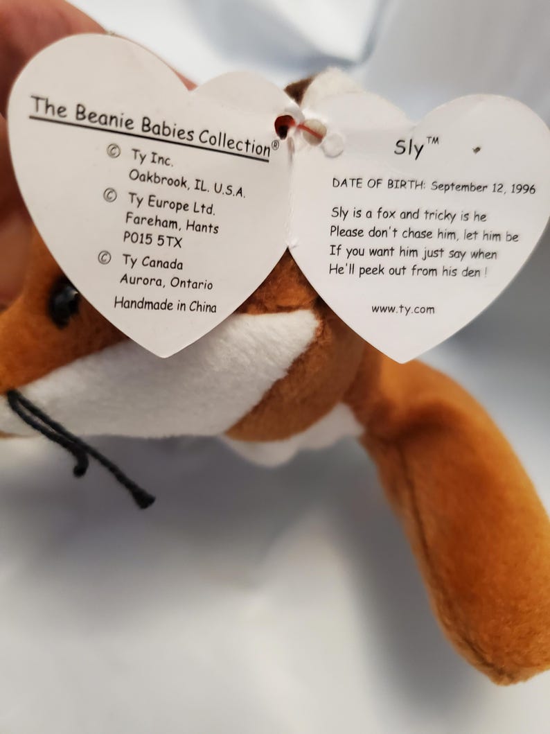TY Beanie Baby Sly Birthday September 12, 1996 - Etsy