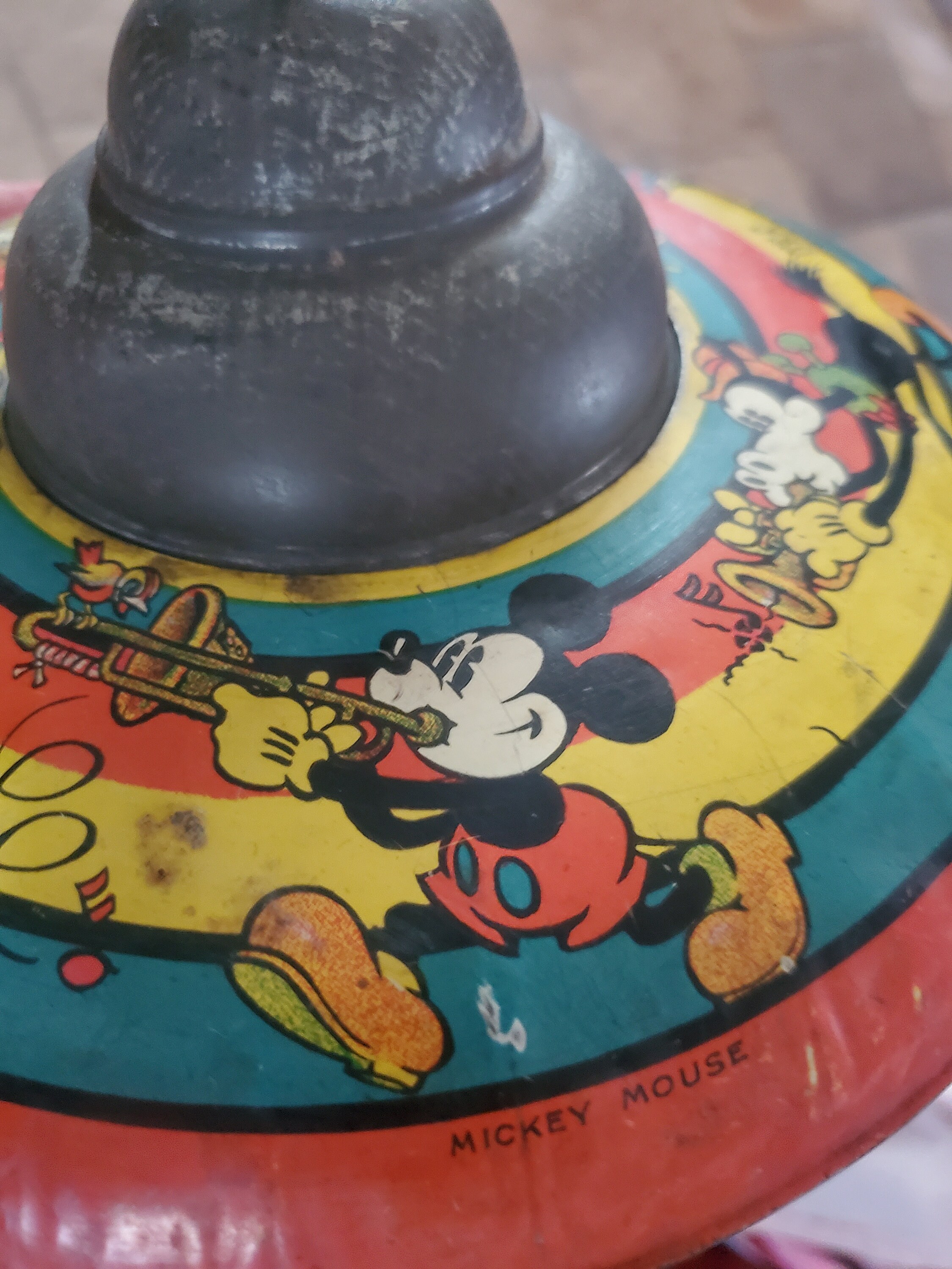 Mickey Mouse Spinning Top 1930's Walt Disney Enterprises, Made in USA ...