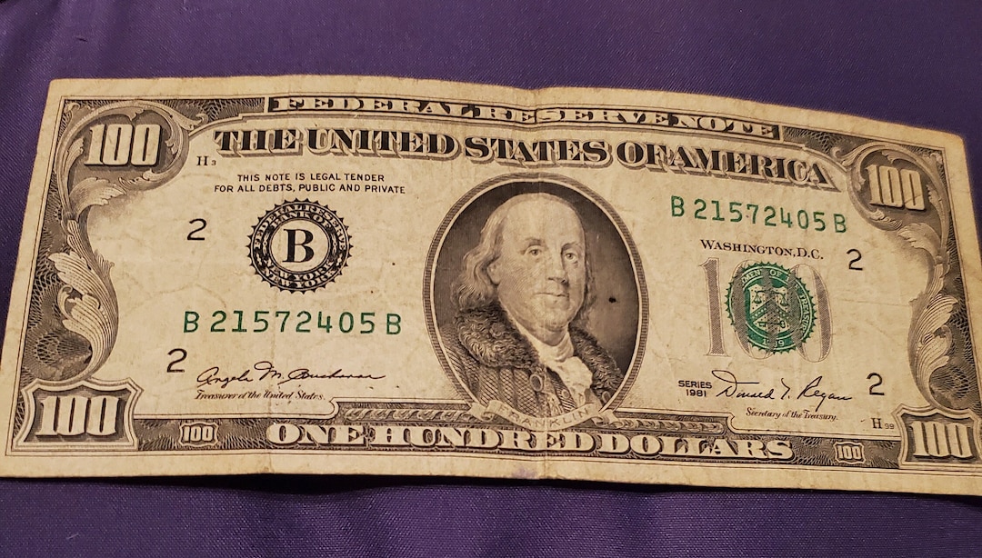 100.00 Bill 1981 - Etsy