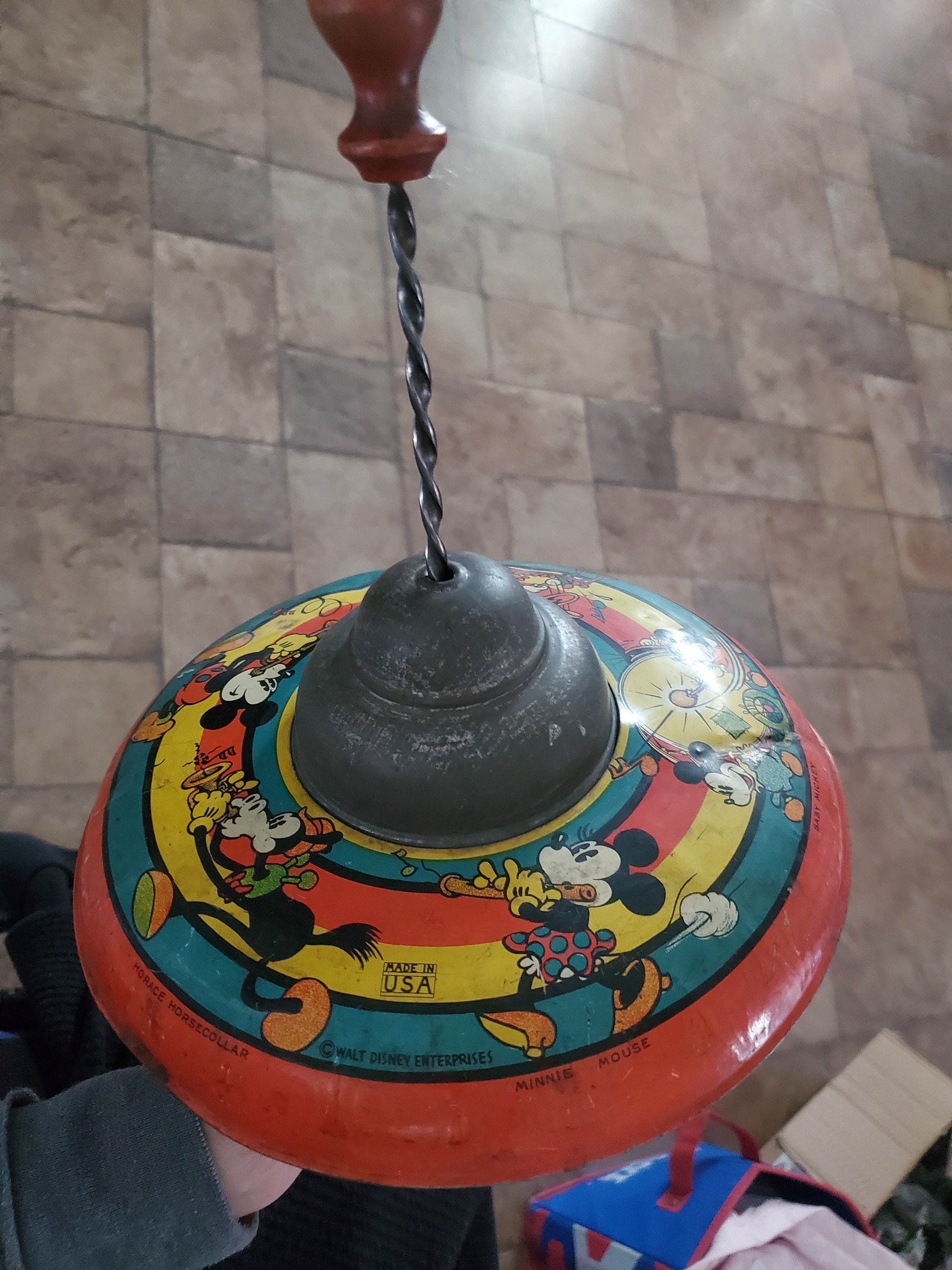 Mickey Mouse Spinning Top 1930's Walt Disney Enterprises, Made in USA ...