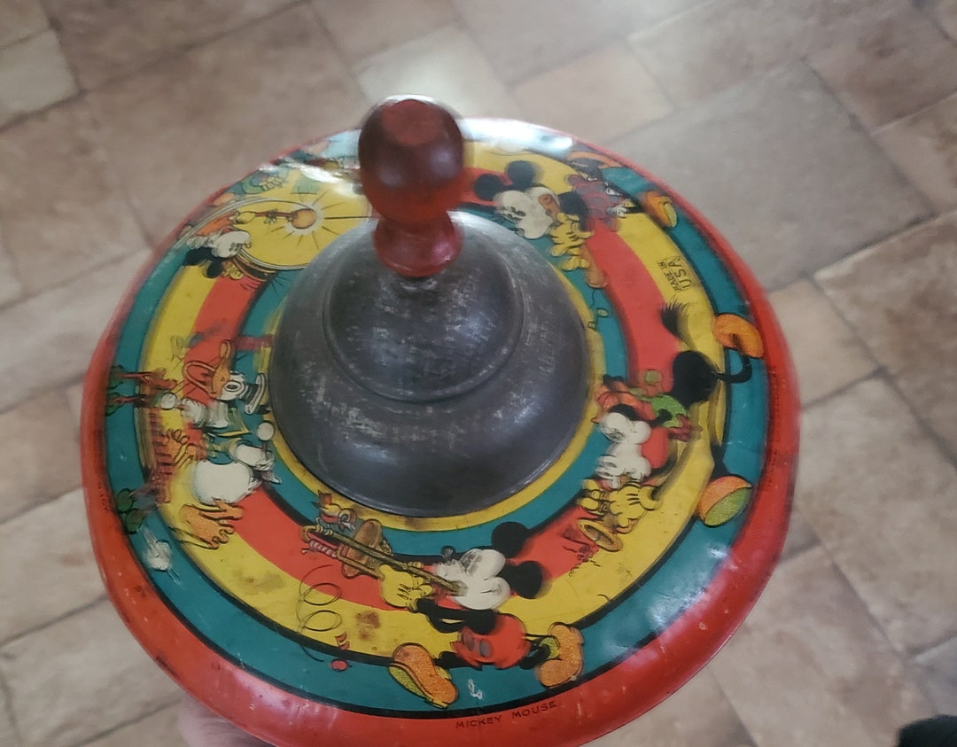 Mickey Mouse Spinning Top 1930's Walt Disney Enterprises, Made in USA ...