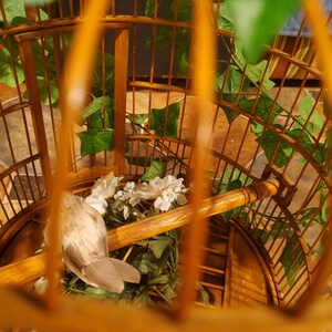 Vintage Bamboo Bird Cage Ornament - Etsy