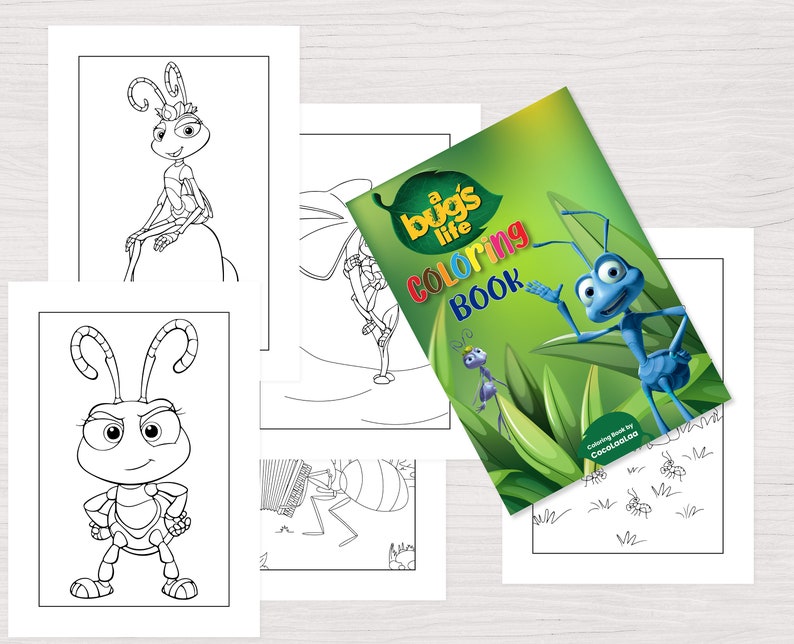A Bug's Life 62 Coloring Pages for Kids | Insect Butterfly Coloring ...