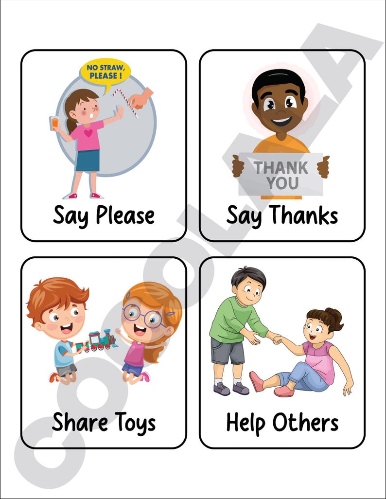52 Behavior Sort Cards - Preschool & Kindergarten Printables for Kids ...