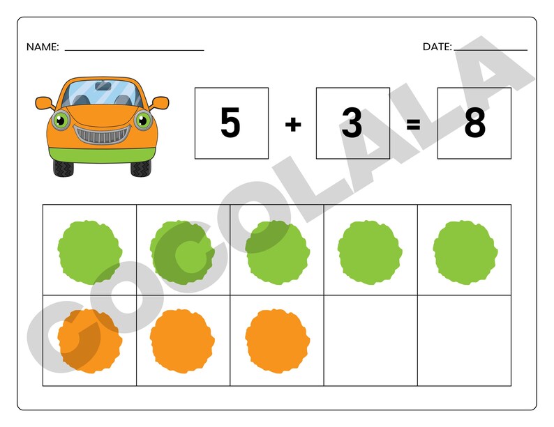 20 Pages Montessori Ten Frame Addition Activity, Math Learning ...