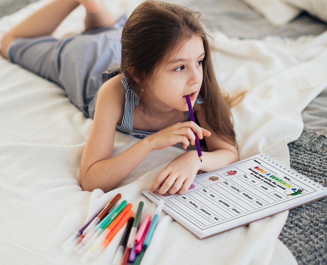 160 Sentence Making Worksheets, Printable Build the Sentences Writing ...