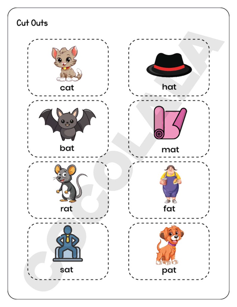 112 CVC Words Worksheets Printable, Learn to Read Short Vowels ...