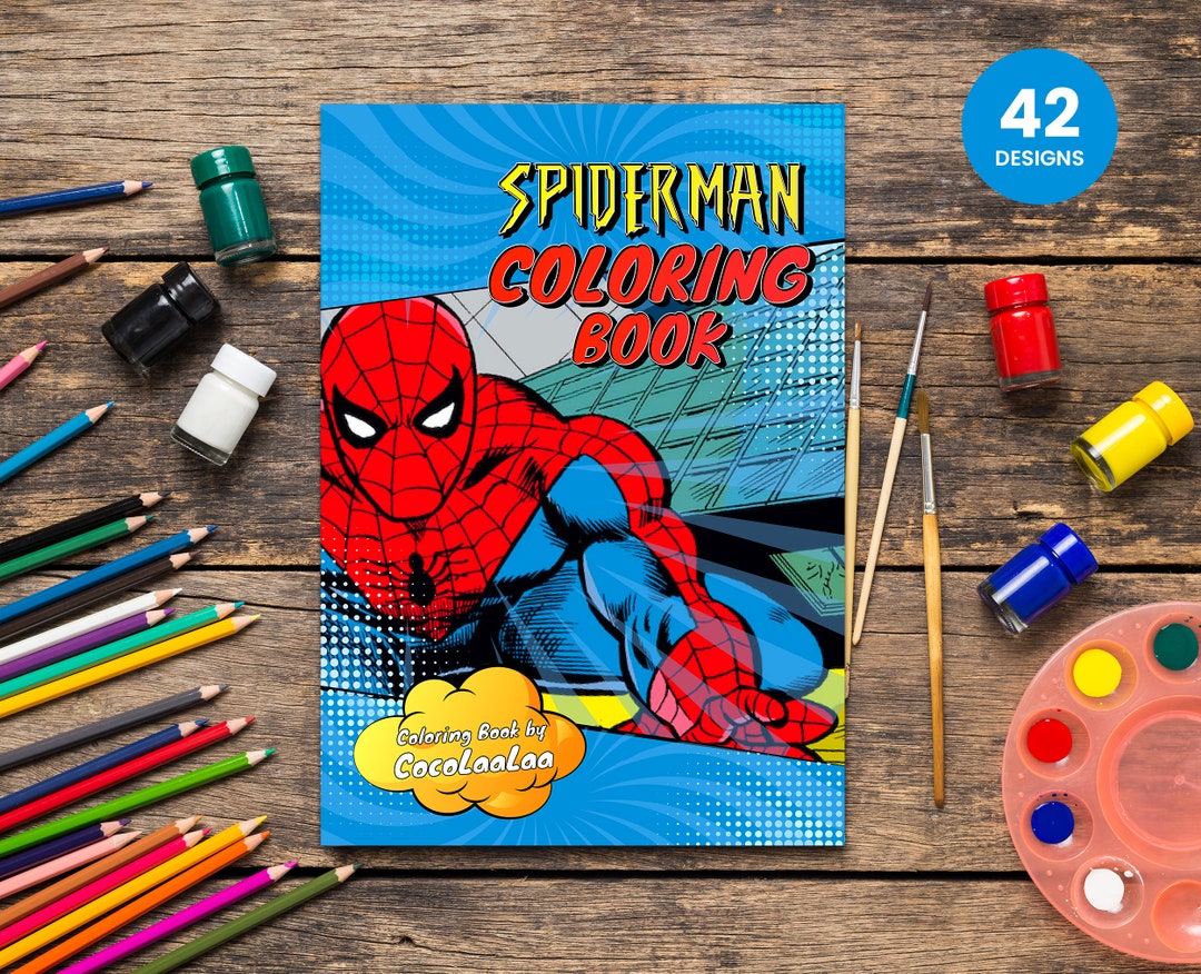 Spiderman Coloring Book for Kids | 42 Instant Download PDF Coloring ...