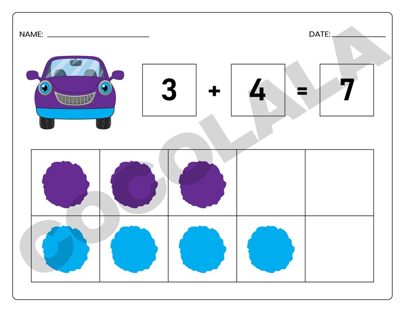 20 Pages Montessori Ten Frame Addition Activity, Math Learning ...