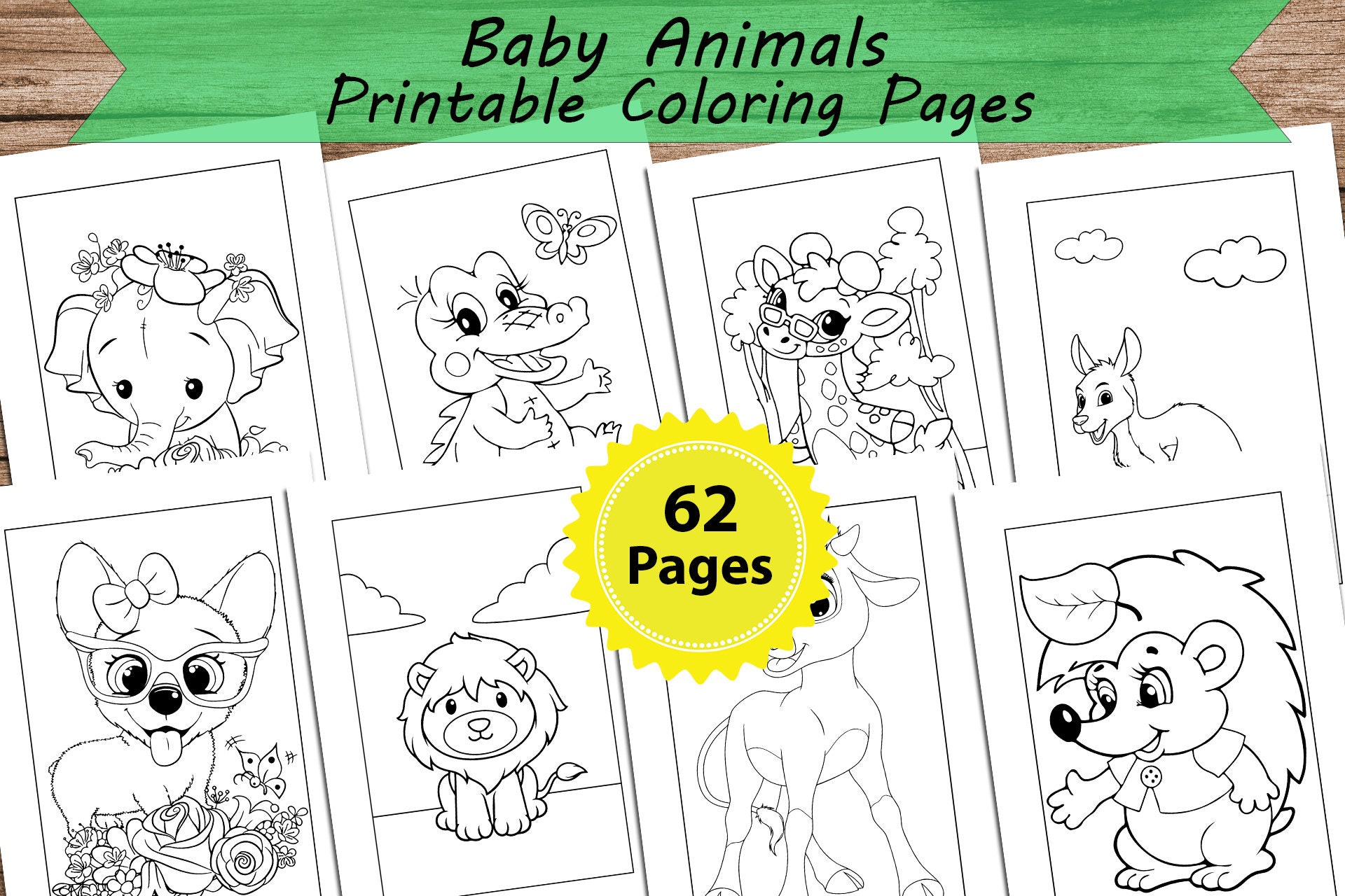 62 Baby Animals Coloring Pages for Kids, Printable Coloring Pages for ...