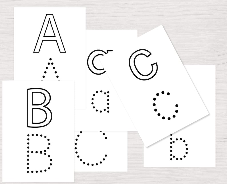 54 Alphabet Tracing Pages Handwriting Practice for Kids, Letter Tracing ...