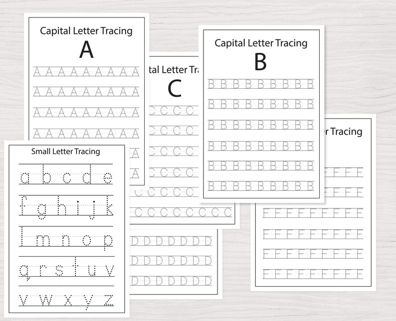 79 Alphabets & Numbers Practice Worksheets | Printable Preschool ...