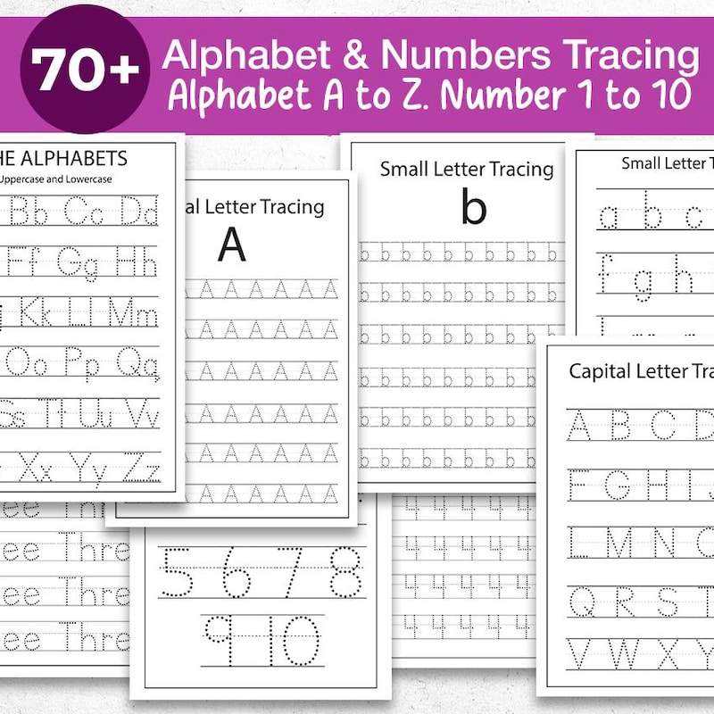 Alphabet Number Worksheet - Etsy