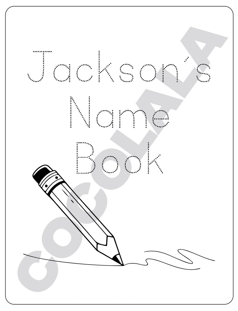 Custom Name Tracing Sheet 18 Pages | Preschool Handwriting Practice ...