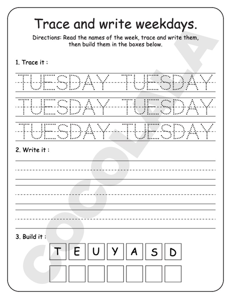 25 Printable Daily Calendar Worksheets | Preschool Kindergarten ...