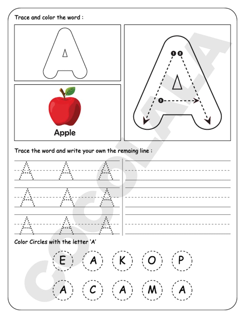 Alphabet Worksheets Printable for Kids | Tracing & Coloring Letters A-Z ...