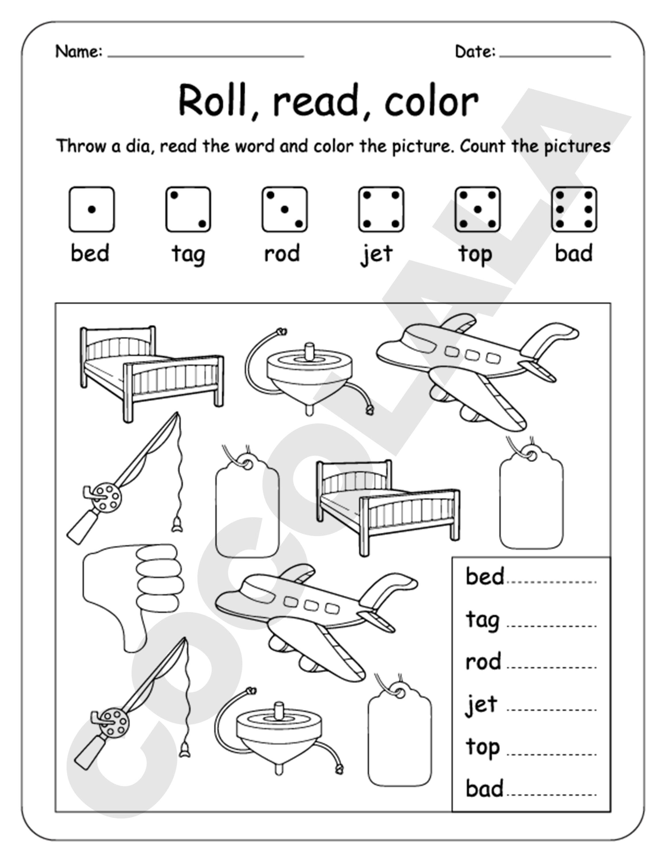 CVC Word Worksheets Printable | Short Vowel Word Practice ...