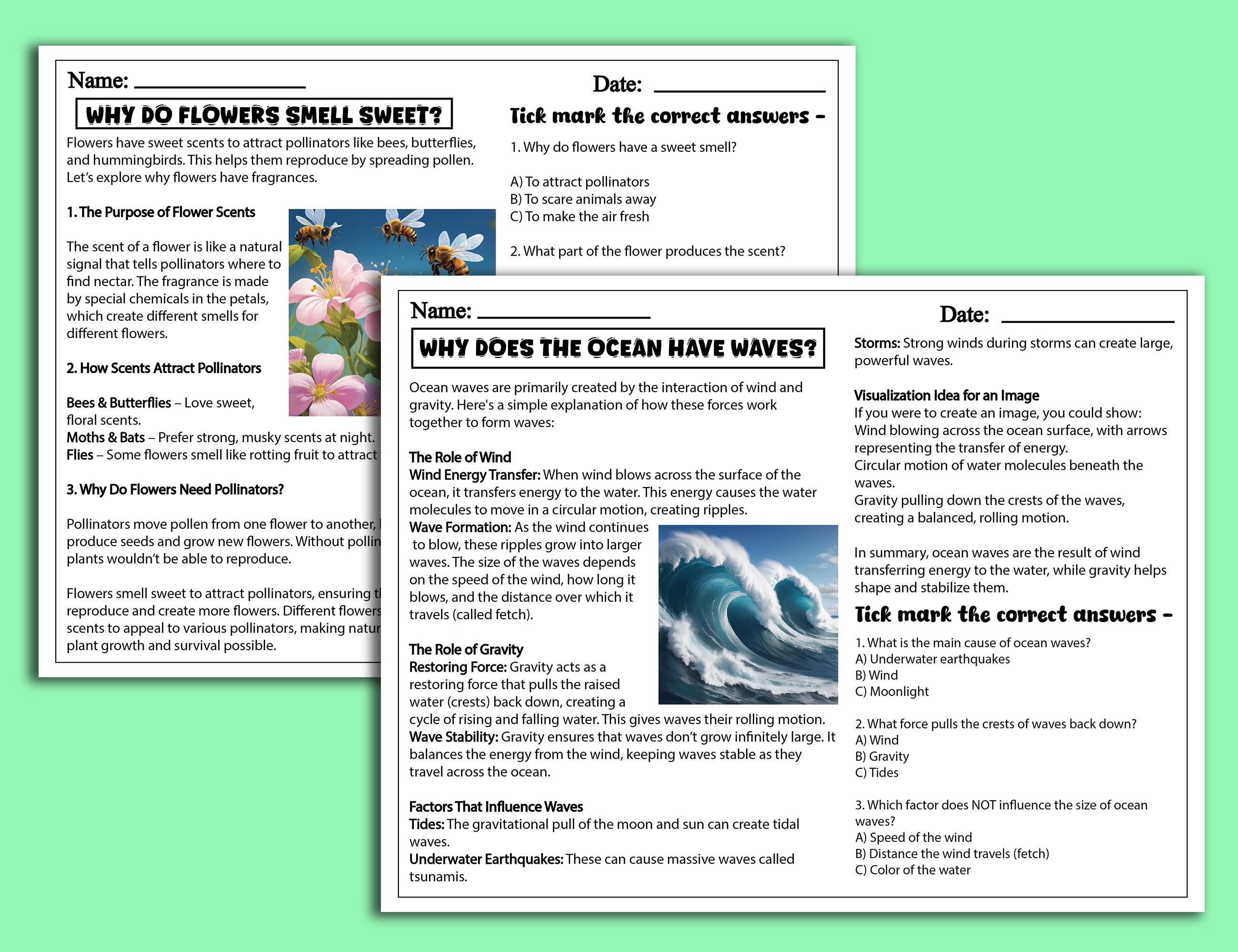 Science Activity Worksheets for Kids 45+ Science Experiment Reading ...