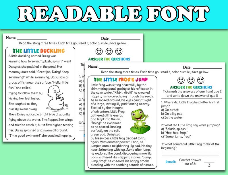 1st Grade Reading Comprehension Worksheets, 31 First Grade Story ...