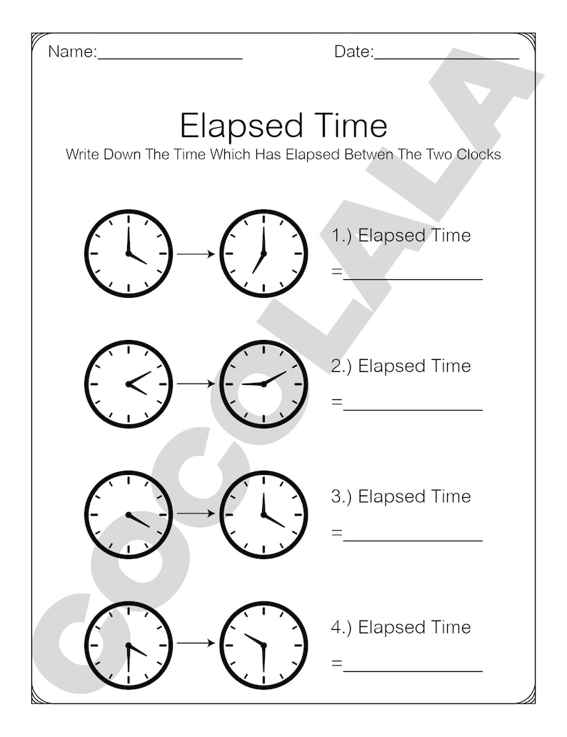 Time & Calendar 3rd Grade Math Worksheets 76 Pages Grade 3 Time ...