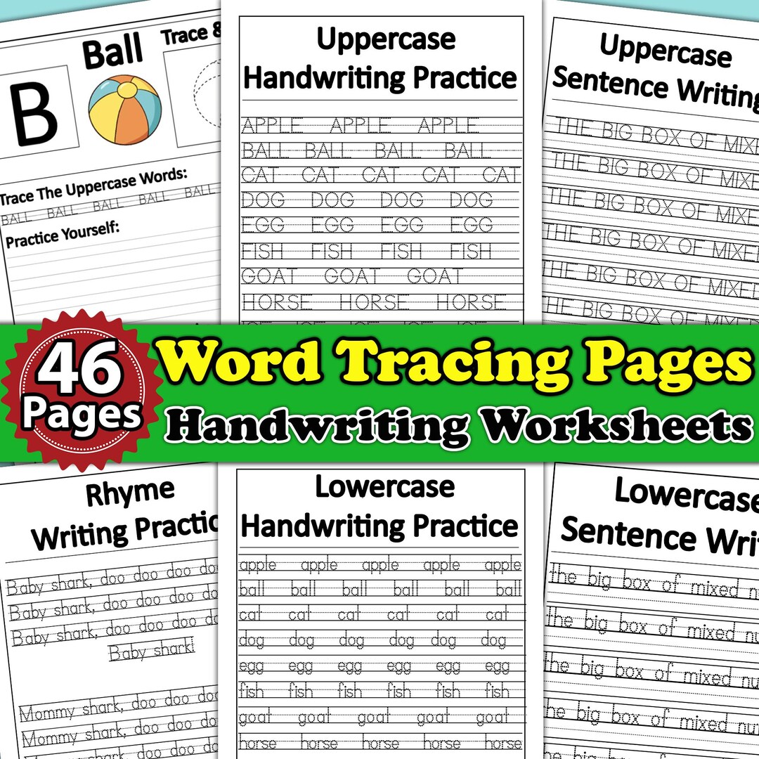 Alphabet Tracing Worksheets: Uppercase & Lowercase Handwriting Practice ...