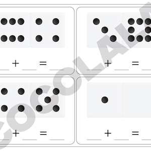 Domino Addition Printable Cards | Math Activity for Preschool ...