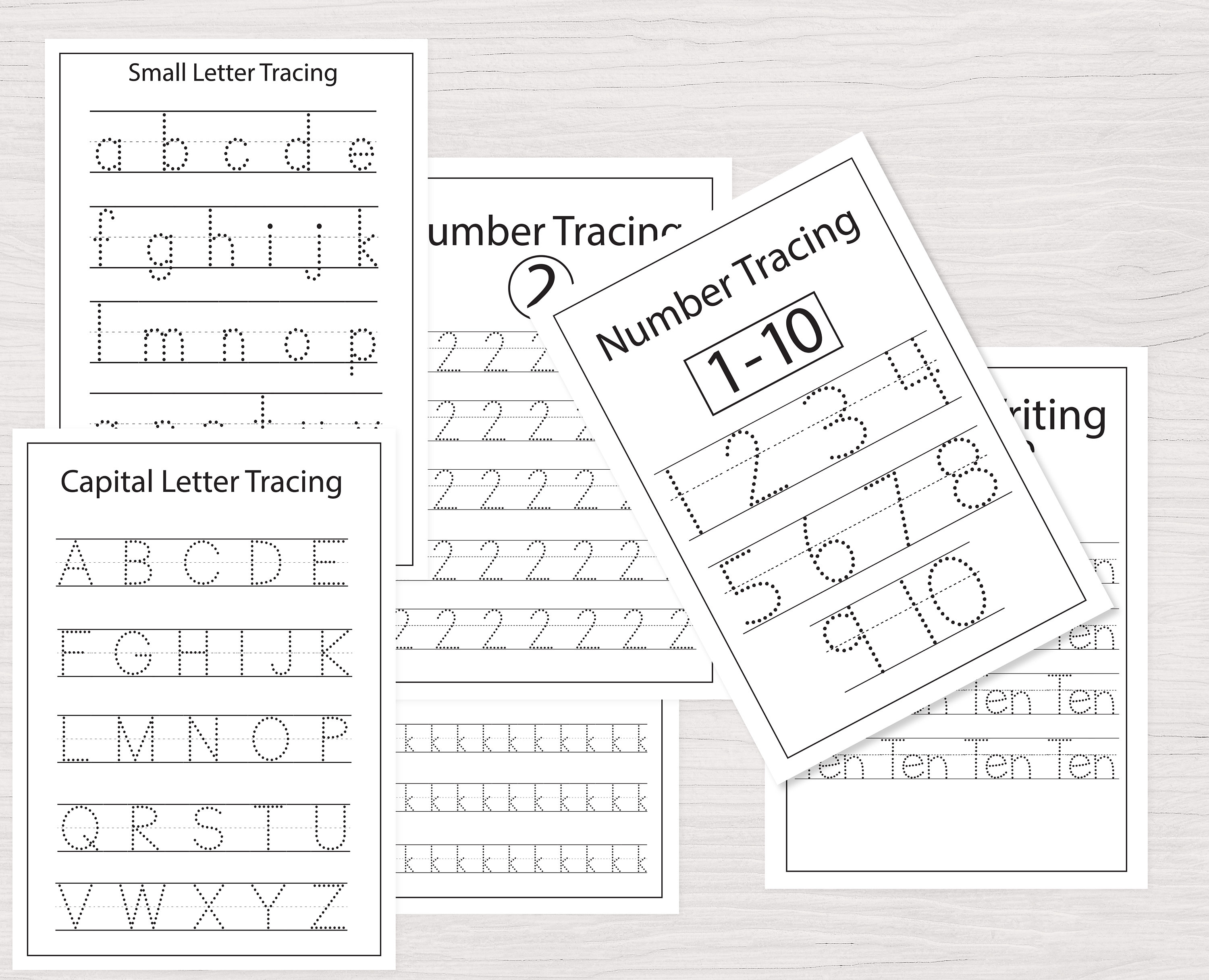 79 Alphabets & Numbers Practice Worksheets | Printable Preschool ...