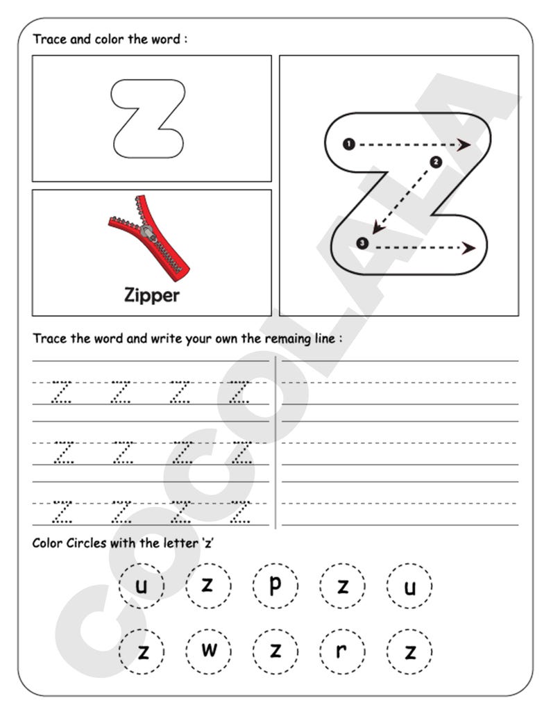 Alphabet Worksheets Printable for Kids | Tracing & Coloring Letters A-Z ...