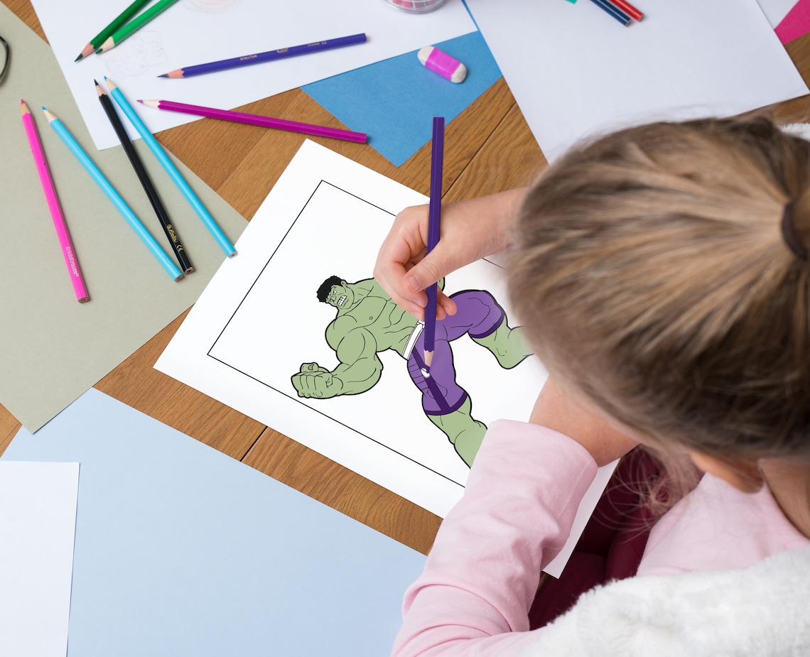 Hulk 32 Pages Kids Coloring Book Instant Download PDF Coloring Pages ...