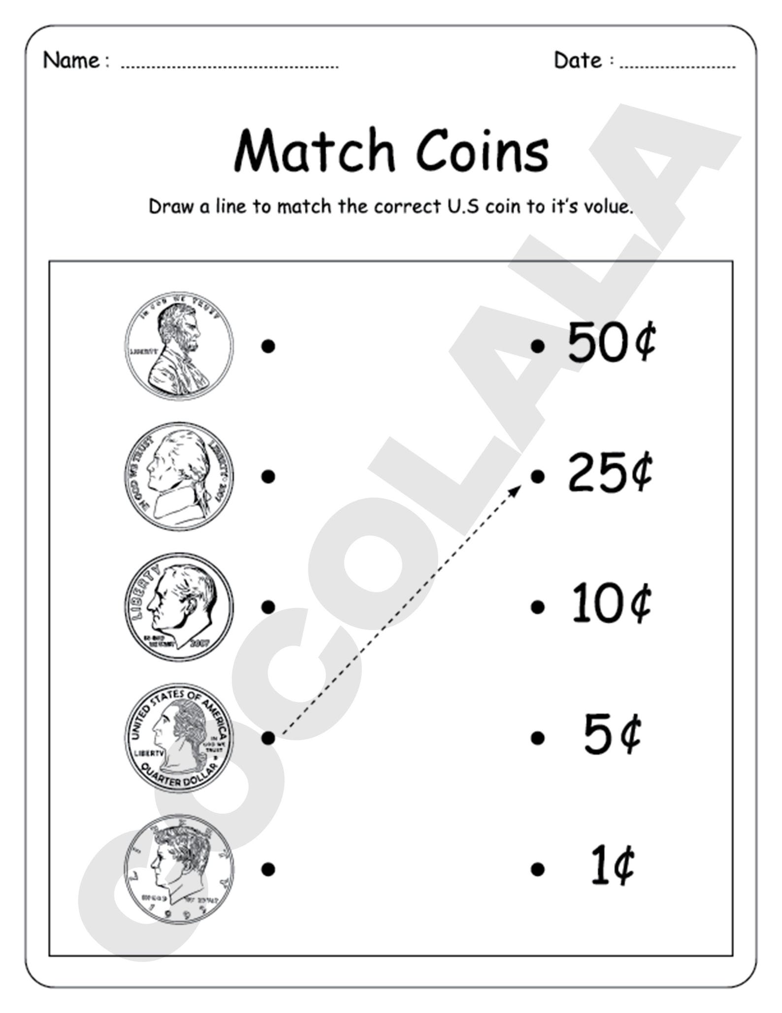 Printable Coin Worksheets for Kids | U.S. Coin Recognition and Counting ...