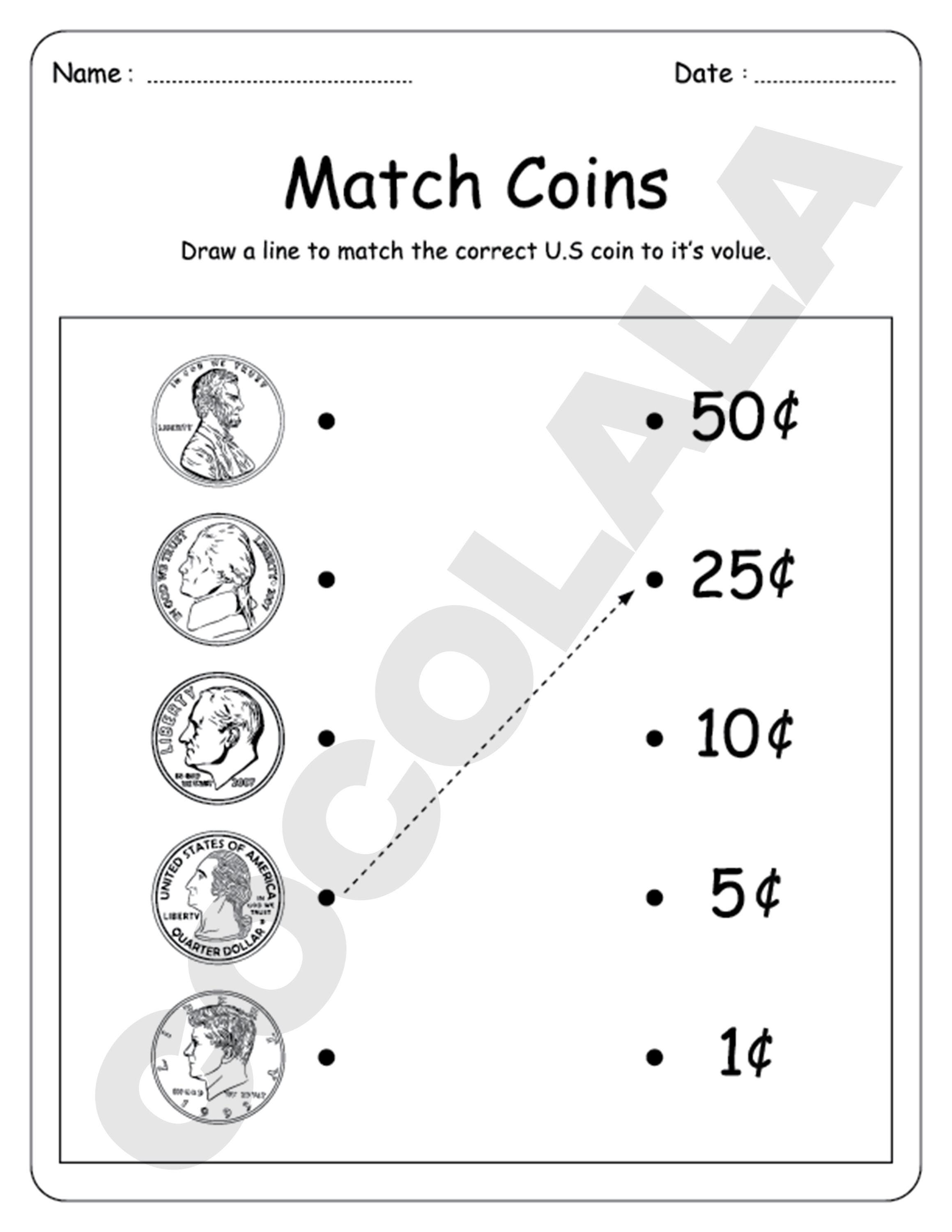 Printable Coin Worksheets for Kids | U.S. Coin Recognition and Counting ...