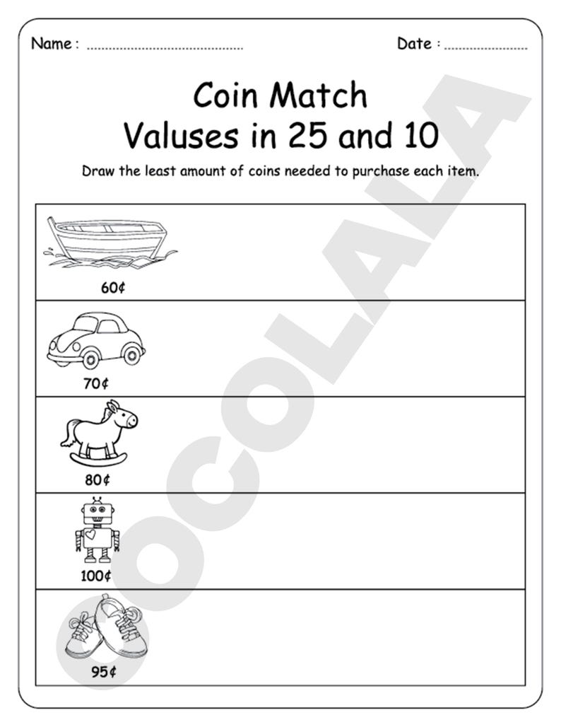 Printable Coin Worksheets for Kids | U.S. Coin Recognition and Counting ...