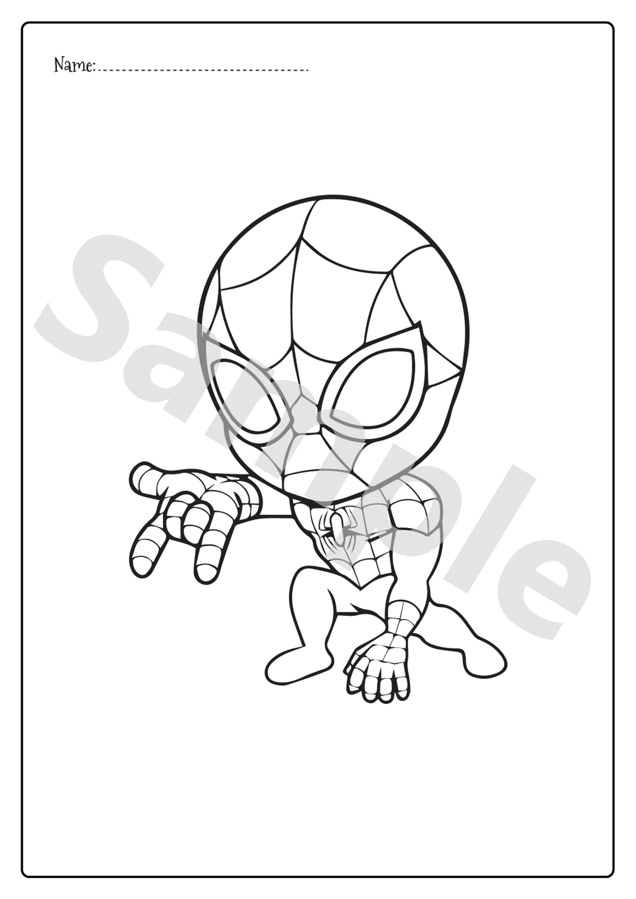 Spiderman Coloring Pages for Kids | 50 Printable Pages for Children's ...