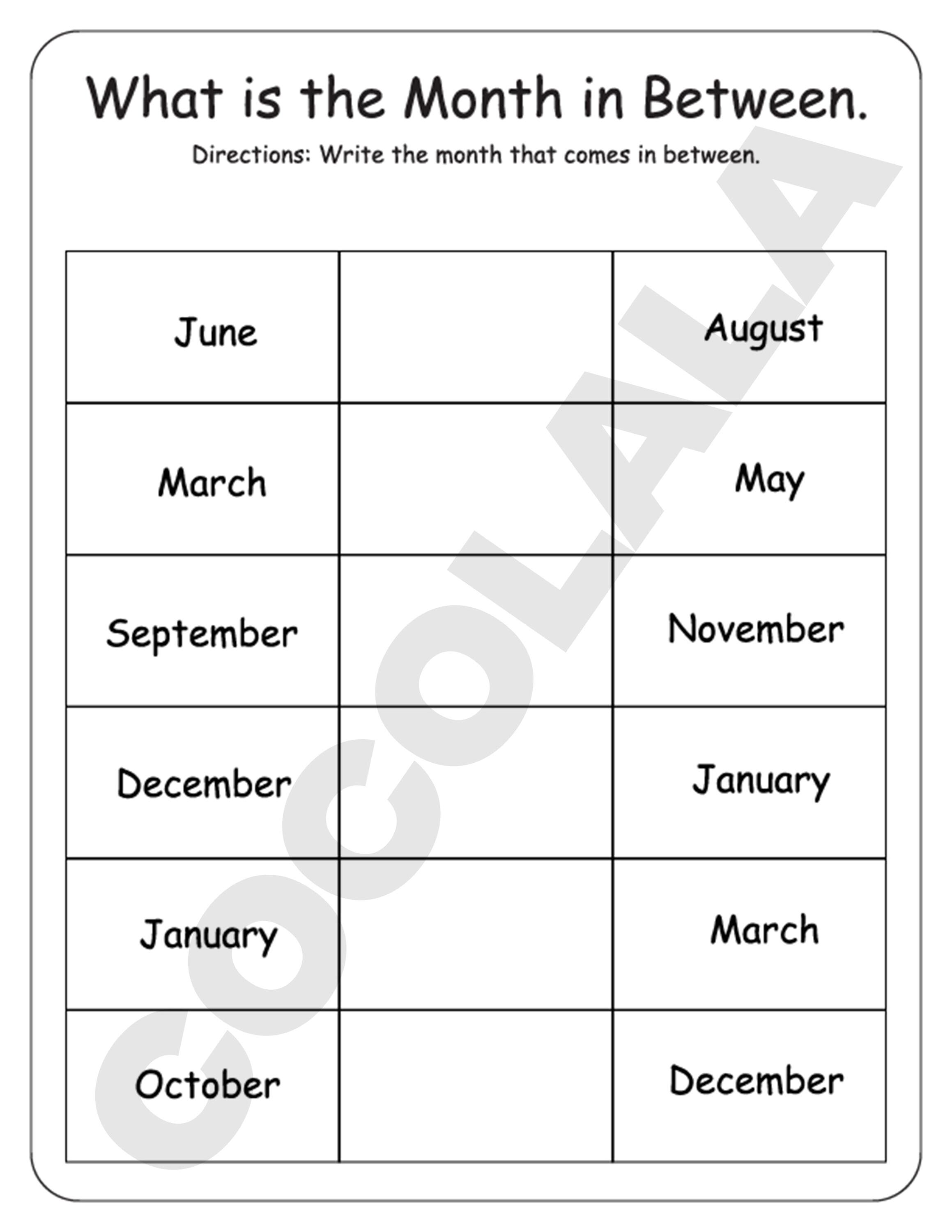 25 Printable Daily Calendar Worksheets | Preschool Kindergarten ...