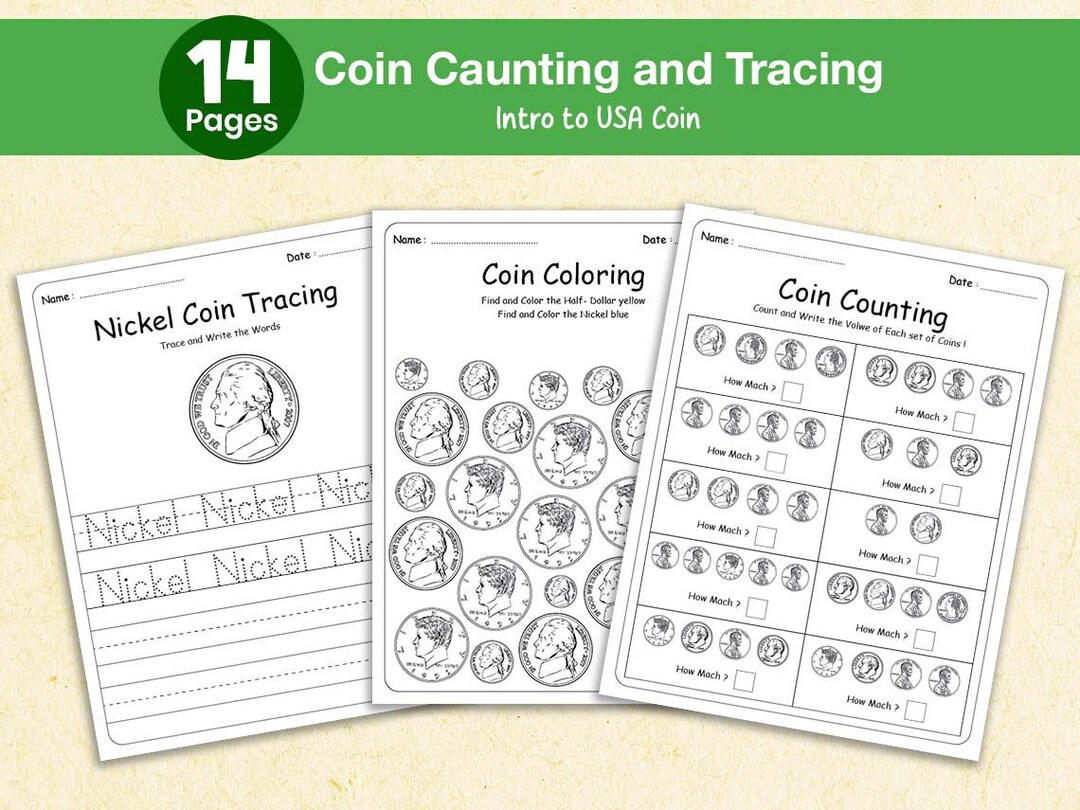 Printable Coin Worksheets for Kids | U.S. Coin Recognition and Counting ...
