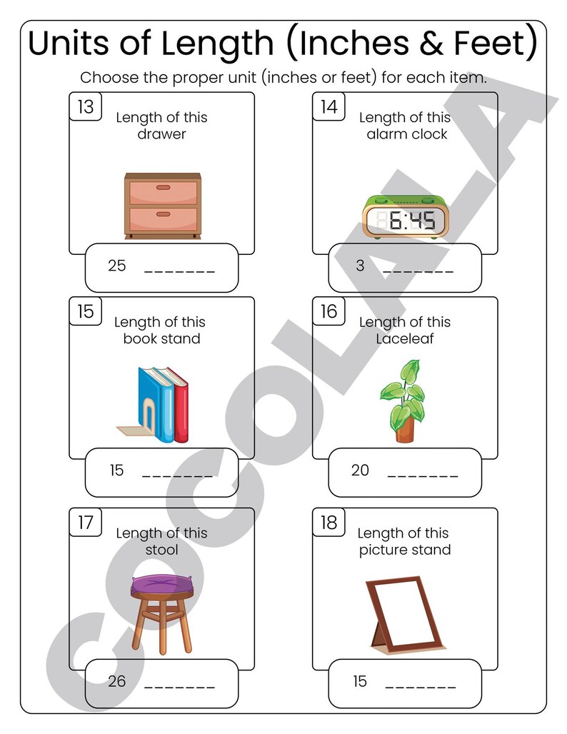 2nd Grade Math Measurement Worksheets 158 Pages | Measuring Length ...