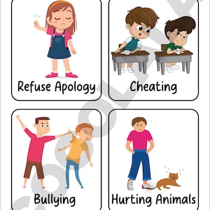 52 Behavior Sort Cards - Preschool & Kindergarten Printables for Kids ...