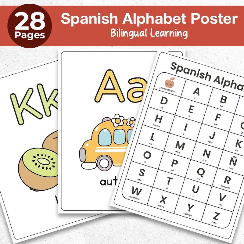 Spanish Alphabet - Etsy