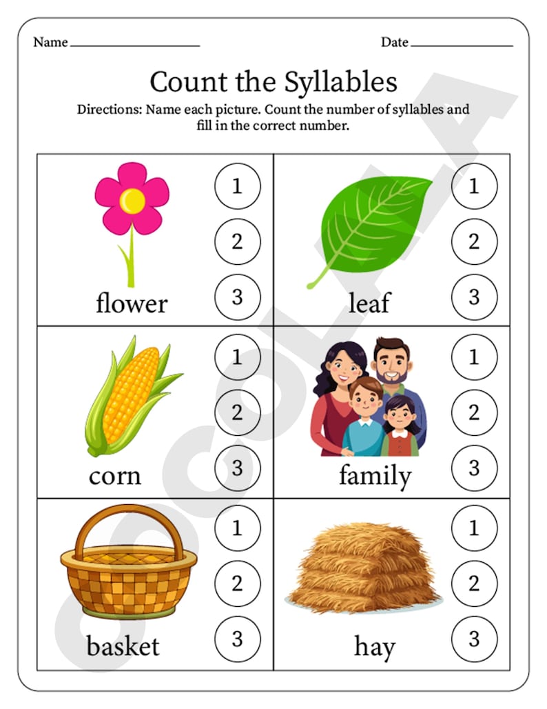 First Grade Fall Theme Worksheets Printable | Autumn Math & Literacy ...