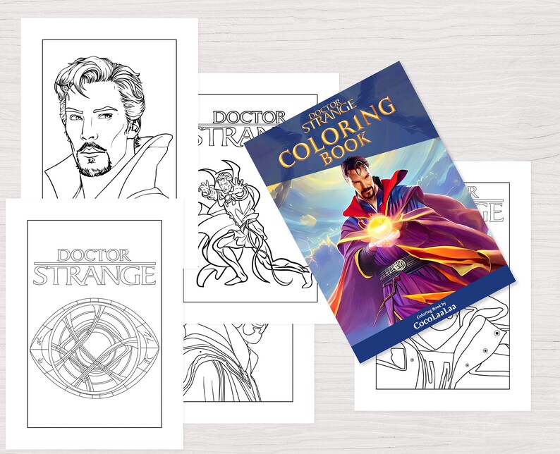 Doctor Strange 42 Pages Kids Coloring Book | Instant Download PDF ...
