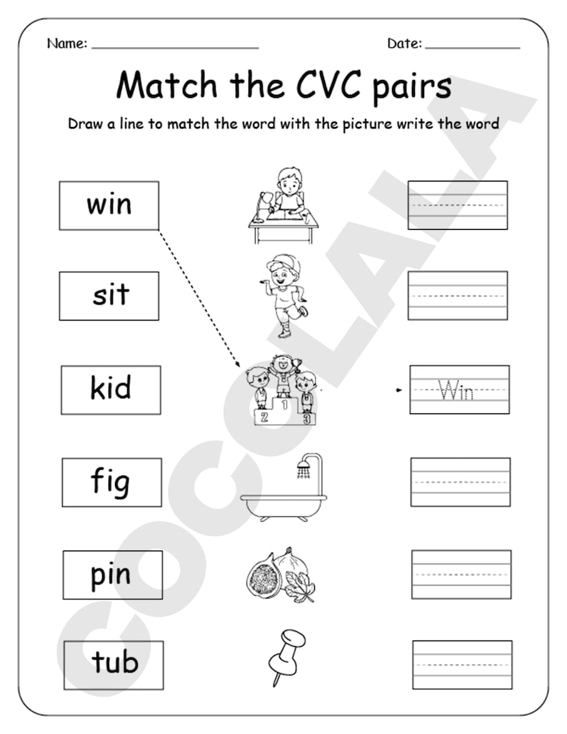 CVC Word Worksheets Printable | Short Vowel Word Practice ...