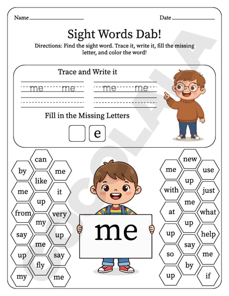 390+ Sight Words Bundle Worksheets | Reading & Spelling Practice, Word ...