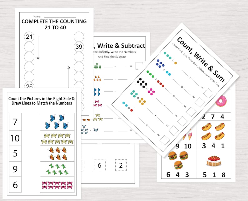 1st Grade Math Worksheets 58 Page | Comprehensive Kids Math Practice ...
